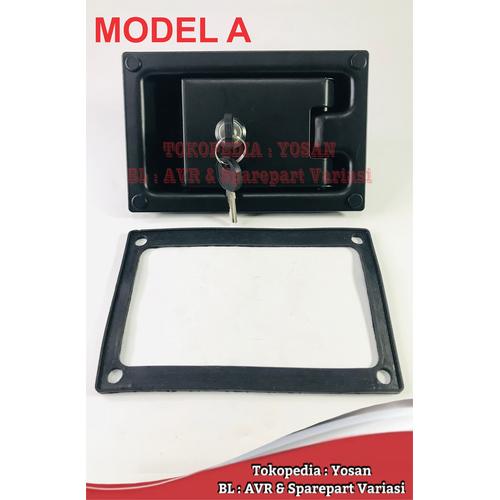 Jual DOOR LOCK / DOORLOCK HITAM BESI BESAR GENSET PANEL 11x17 CM ...