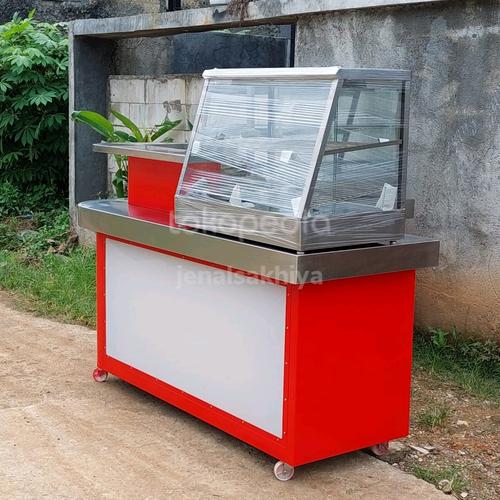 Jual meja etalase chicken warmer neon box - 80x50x60cm - Kab. Bogor ...
