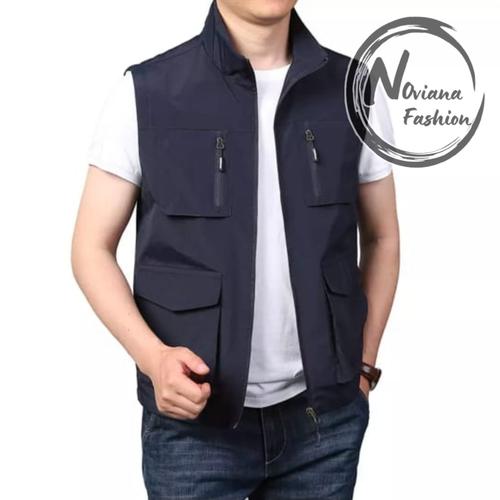 Jual Jaket Rompi Pria Casual Kantoran Terbaru - Navy, S - Kab. Garut ...