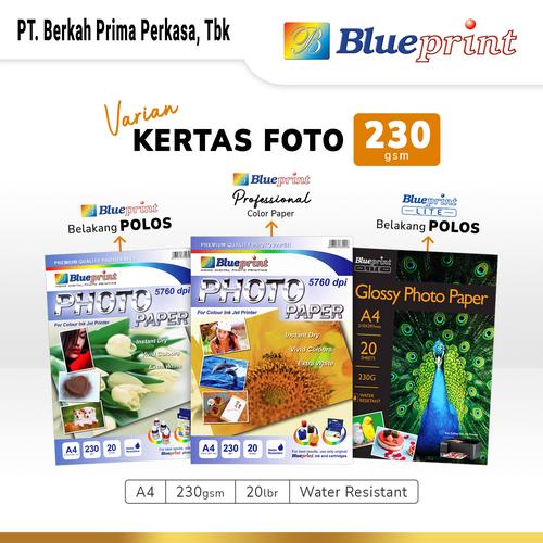 Jual Kertas Foto A4 BLUEPRINT Glossy Photo Paper 230 Micron VARIAN ...