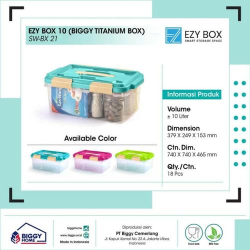 Jual CONTAINER BOX EZ 10 LITER/ TEMPAT PENYIMPANAN BARANG - Kab. Deli ...