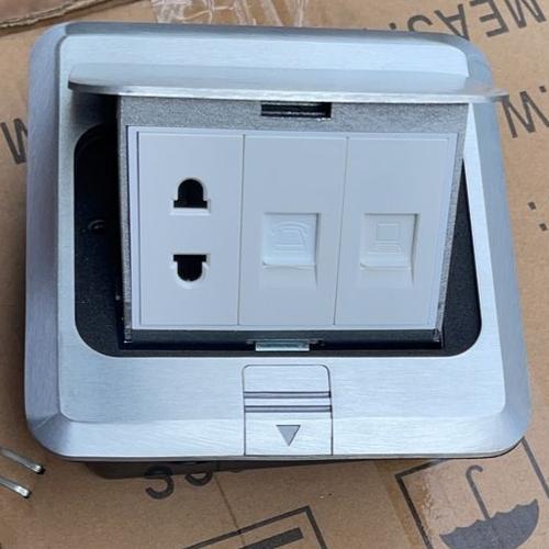 Jual STOP KONTAK LANTAI TANAM POP UP SOCKET ARDE + COLOKAN 2 PIN METAL ...
