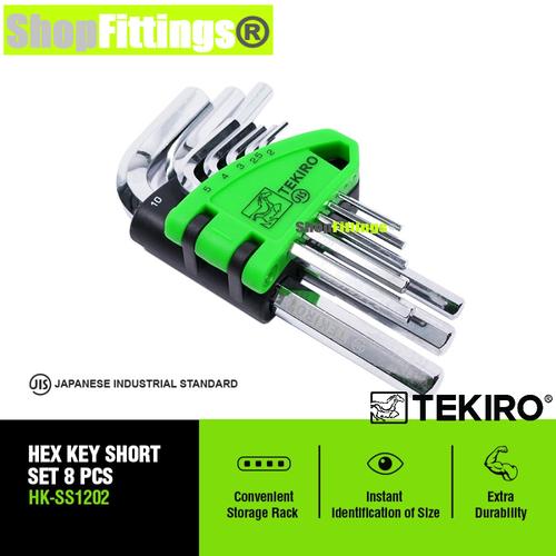 Jual TEKIRO HK SS 1202 Kunci L Set 8 Pcs Pendek Allen Wrench Hex Key ...