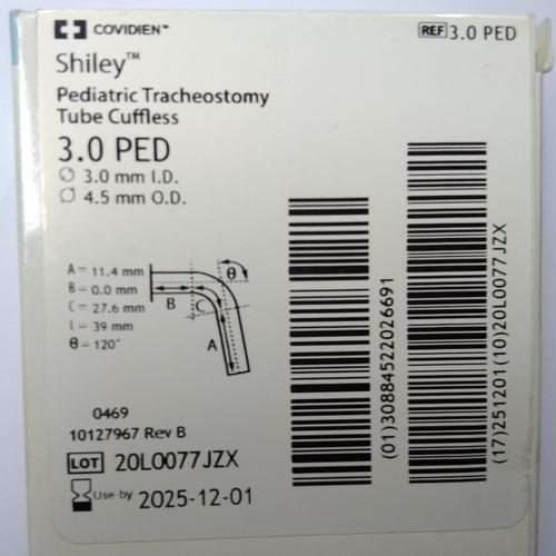 Jual Shiley Pediatric Tracheostomy tube 3,0 PED - Kota Bekasi - karya ...