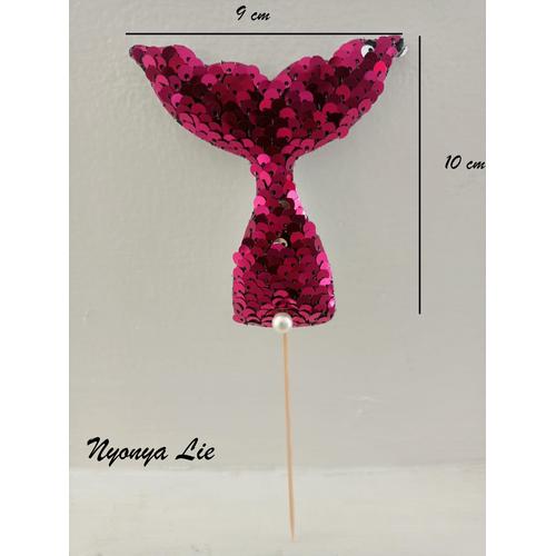 Jual CCM16 Cake Topper Mermaid Tail 3D Ekor Ikan Putri Duyung Laut Hias ...