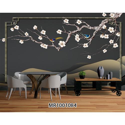 Jual Photowall Mural Wallpaper 3D Dinding Bunga Sakura Hitam Elegant ...