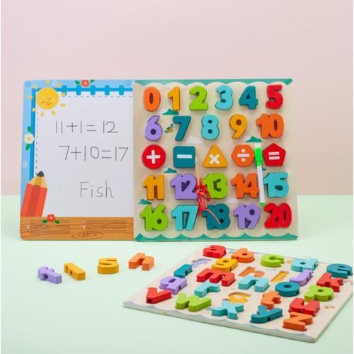 Jual Chunky puzzle huruf dan angka 3 in 1 - mainan edukasi puzzle ...