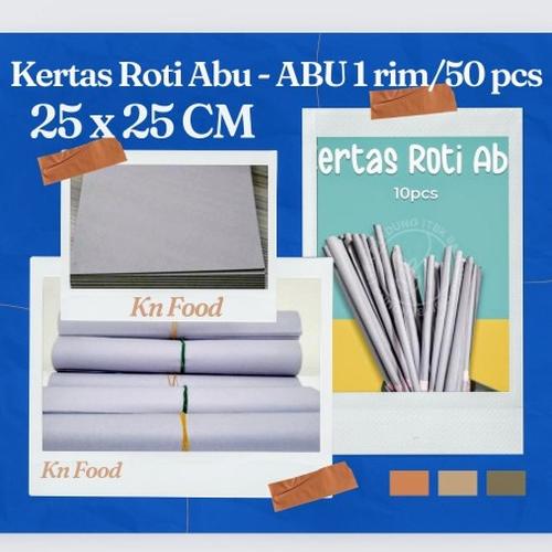Jual 1 Rim /Kertas Roti Abu abu /Kertas Pembungkus Makanan /Kertas Roti ...