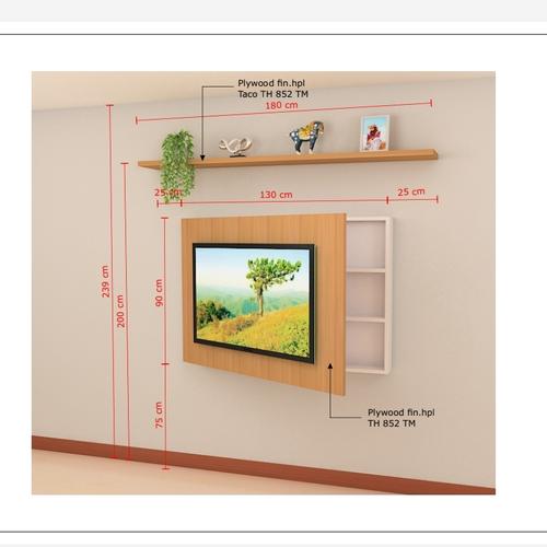 Jual backdrop tv minimalis gantung custom hpl - Kota Tangerang Selatan ...