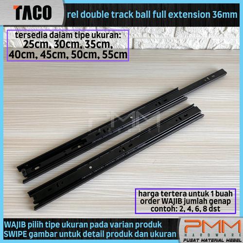 Promo rel double track TACO | rel laci ball bearing full extension ...