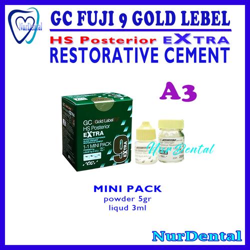 Jual GIC Fuji 9 extra GC big gold label glass ionomer cement A2 A3 A3.5 - A3 MINI PACK - Kota ...
