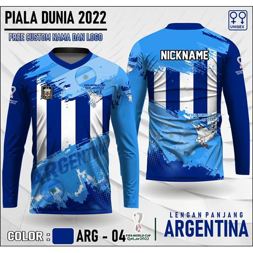 Jual Jersey piala dunia 2022 baju kaos fans timnas argentina lengan ...