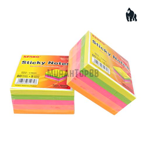 Jual Sticky Notes Kenko SNC-0303N Cube / Kertas Memo Tempel 5 Warna ...