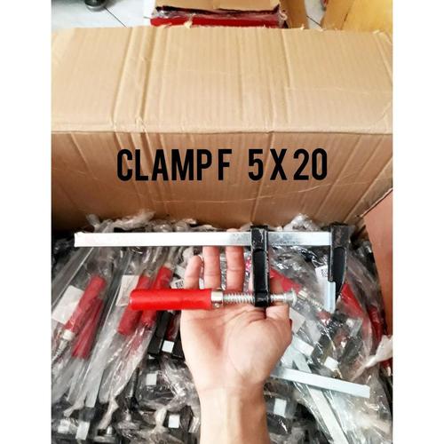 Jual Clamp F 20Cm X 5Cm / Catok Kayu 200Mm X 50Mm / Gagang Kayu Merah ...