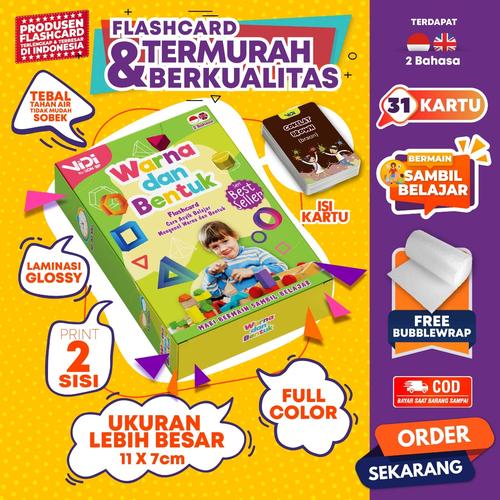 Jual Konsep Vidi Flash Card Seri Warna & Bentuk/Mainan Kartu Flashcard ...