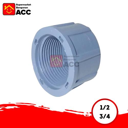 Jual Dop Drat Pvc / Cap Drat Pvc / Tutup Pipa Drat Pvc - 1/2" - Kota ...