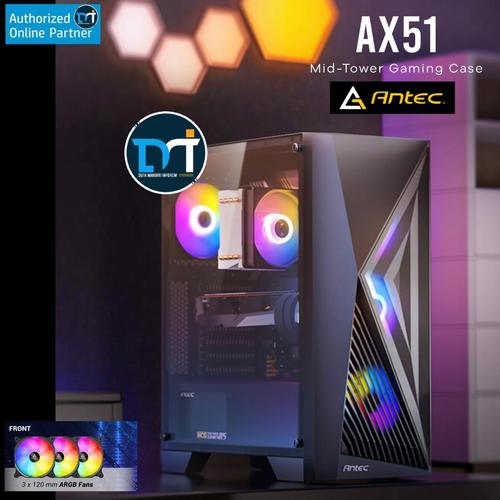 Promo Antec AX51 - Highflow Tempered Glass Mid-Tower ATX Gaming Case ...