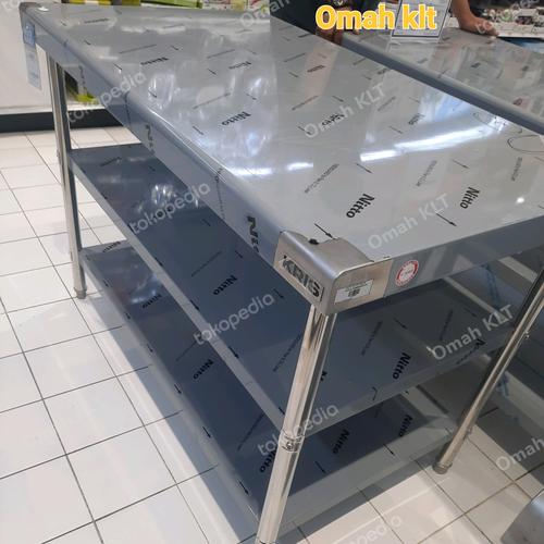 Jual krischef meja dapur 3 tingkat 120cm stainless kitchen working ...