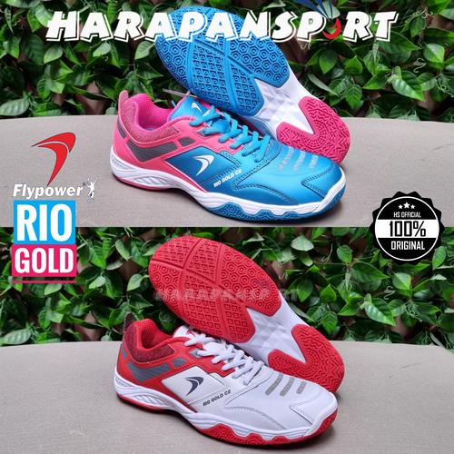 Jual SEPATU BADMINTON FLYPOWER RIO GOLD C2 LILIANA NATSIR ORIGINAL 100% ...