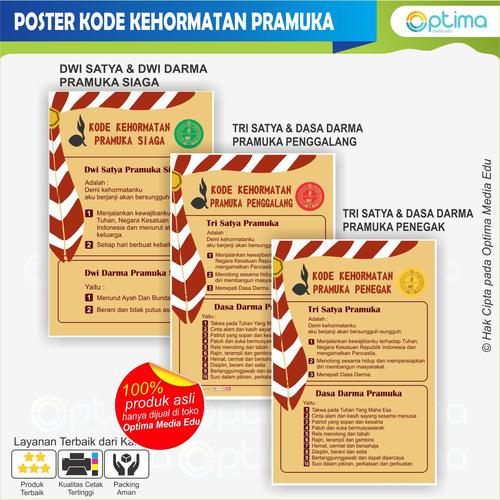 Jual Poster Kode Kehormatan Pramuka Dwi Satya, Tri Satya, Dwi Darma ...