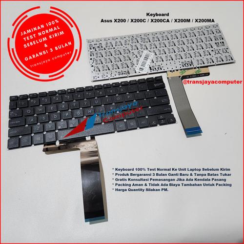 Jual Keyboard Netbook Laptop Asus X200CA, Asus X200LA,Asus X200MA Hitam ...