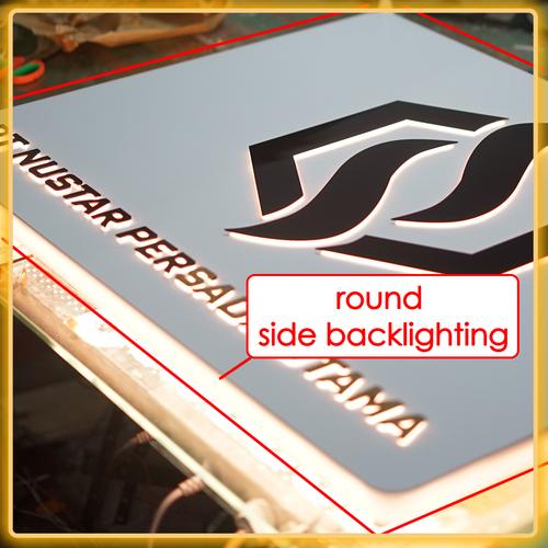Jual Premium Signage Box Backlight Logo Dekorasi Dinding Ukuran 40X50 ...