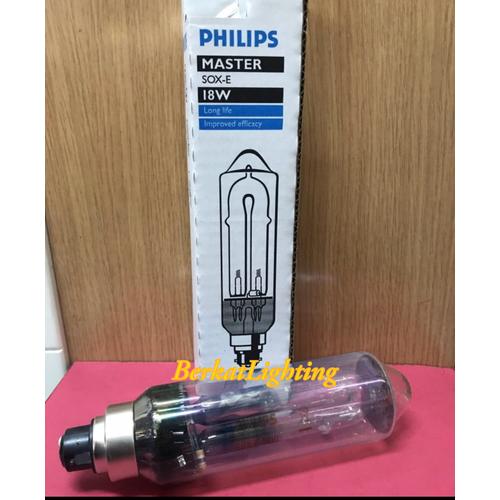 Jual PHILIPS MASTER SOX-E 18W BY22d Low Pressure Sodium Lamp made in UK ...