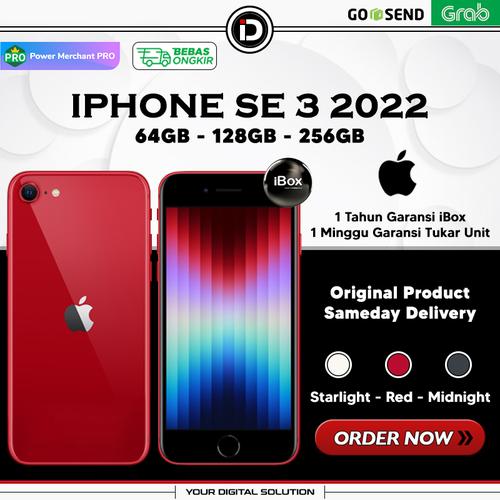 Jual (IBOX) Apple iPhone SE 3 2022 64GB 128GB 256GB Starlight Red Midnight - STARLIGHT, 64GB ...