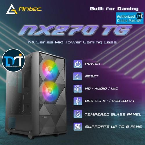 Jual Antec NX270 TG - RGB Mesh Tempered Glass Mid-Tower ATX Gaming Case ...