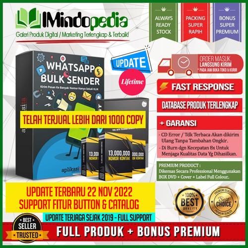 Jual Tools Broadcast WA Bulk Sender PRO TERBAIK Original + GRATIS UPDATE !! - 1 TAHUN, 1 LISENSI ...