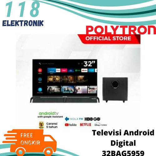 Jual SMART TV POLYTRON Cinemax Soundbar TV 32 inch PLD 32BAG5959 ...