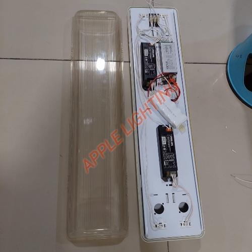 Jual KAP WATERPROOF 2X18W + BATRE EMERGENCY & LAMPU TL PHILIPS ...