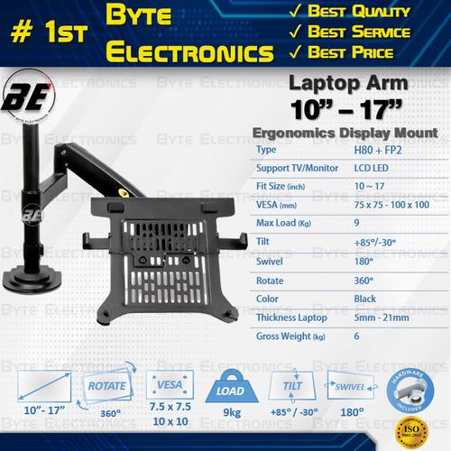 Jual Bracket Laptop Ergonomics 11 14 15 17 inch, Gas Strut Arm Laptop ...