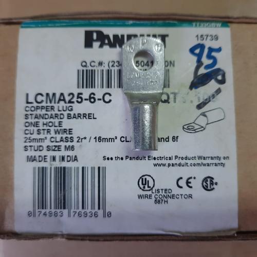 Jual Panduit Skun Cable Copper Lug LCMA25-6 Standard Barrel One Hole ...