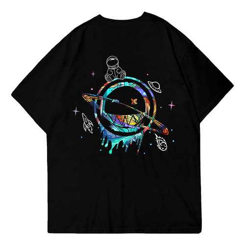 Promo O2 Essentials Kaos Oversize Hitam Premium Unisex Smile Planet ...
