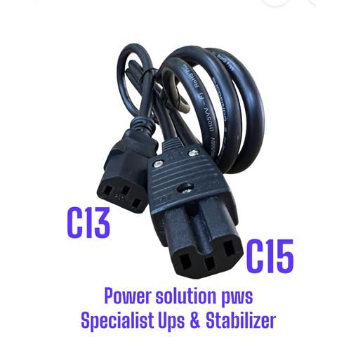 Jual Kabel power ups cord C15 to C13 3x1.5mm 2M - Jakarta Pusat - Power ...