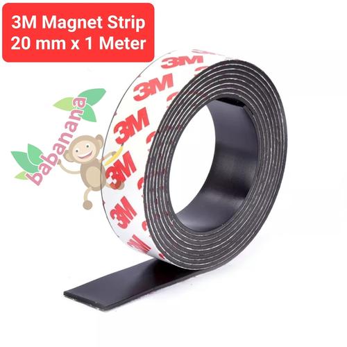 Jual Magnet strip 3M Original 1 meter x 20mm magnetic lembaran lembar ...