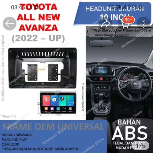 Jual frame panel toyota raize daihatsu rocky avanza 2021 up10 inchi ...