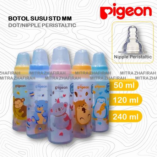 Jual Botol Susu Peristaltic 120ml PIGEON - Botol Susu PIGEON 120ml Dot ...