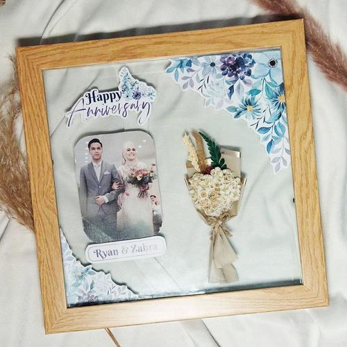 Jual Frame Souvenir 3D Pop Up, Ucapan Anniversary, Double Glass, Gift ...