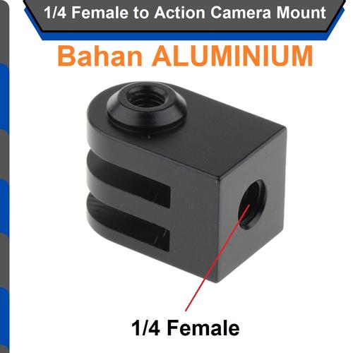 Jual Action Camera Mount Adapter to 1/4 Female Screw For Tripod GoPro ...