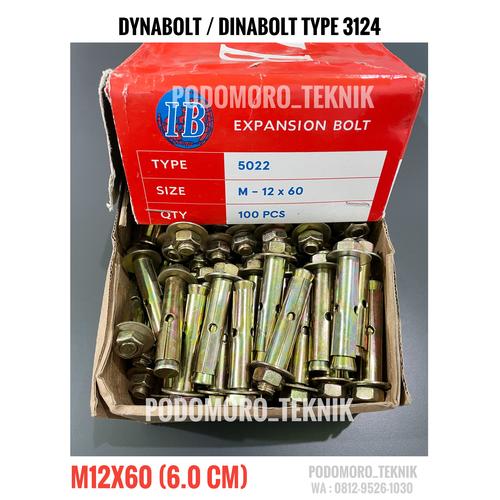 Jual Dynabolt M12 x 60 Tipe 3124 Kuning ( 6,0 CM ) Dynabolt M12*60 (6.0 ...