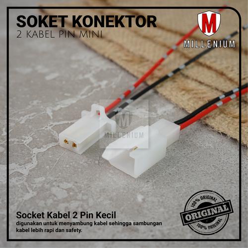 Jual Soket Sambung 2 Pin Kecil / Mini Socket Kabel Konektor Mobil Motor ...