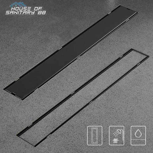 Promo Smart drain tile insert Stainless hitam 20cm 30cm dan 60cm ...