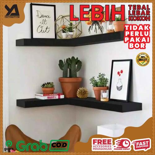 Jual Rak Ambalan Dinding Sudut Papan Hambalan Minimalis Tempat ...