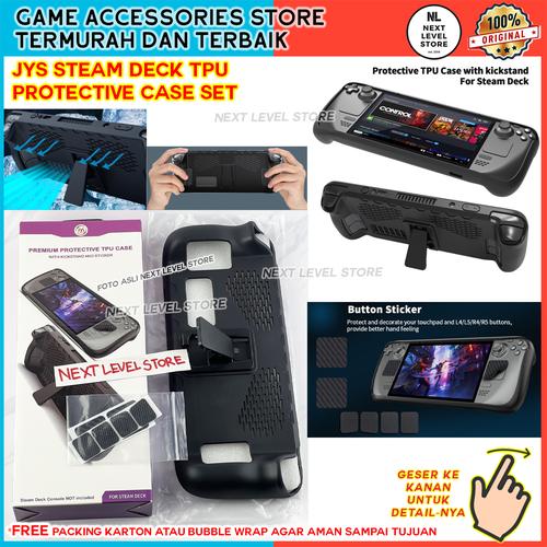 Promo JYS Steam Deck TPU Full Protective Case Set Original Kickstand ...