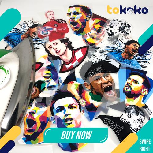 Promo Piala Dunia Stiker Sablon FIFA World Cup 2022 Stiker Pemain Bola ...