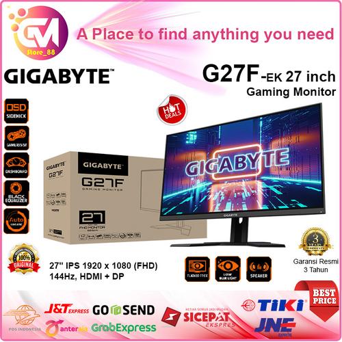Jual GIGABYTE LED G27F-EK 27 INCH IPS GAMING MONITOR FHD 1ms 144hz G27F ...