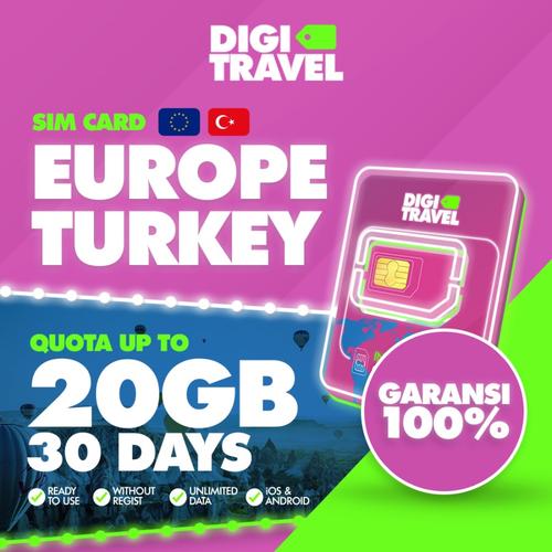 Jual DIGI TRAVEL Sim Card Europe Turkey EXTRA Kuota | Simcard Eropa ...
