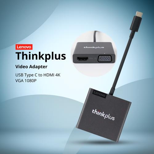 Jual Lenovo ThinkPlus 3in1 Video Adapter Converter TYPE C TO HDMI VGA ...